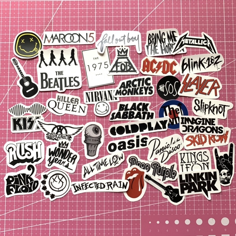 Jual Sticker Tumblr Hype | Band Logo Pack | Shopee Indonesia