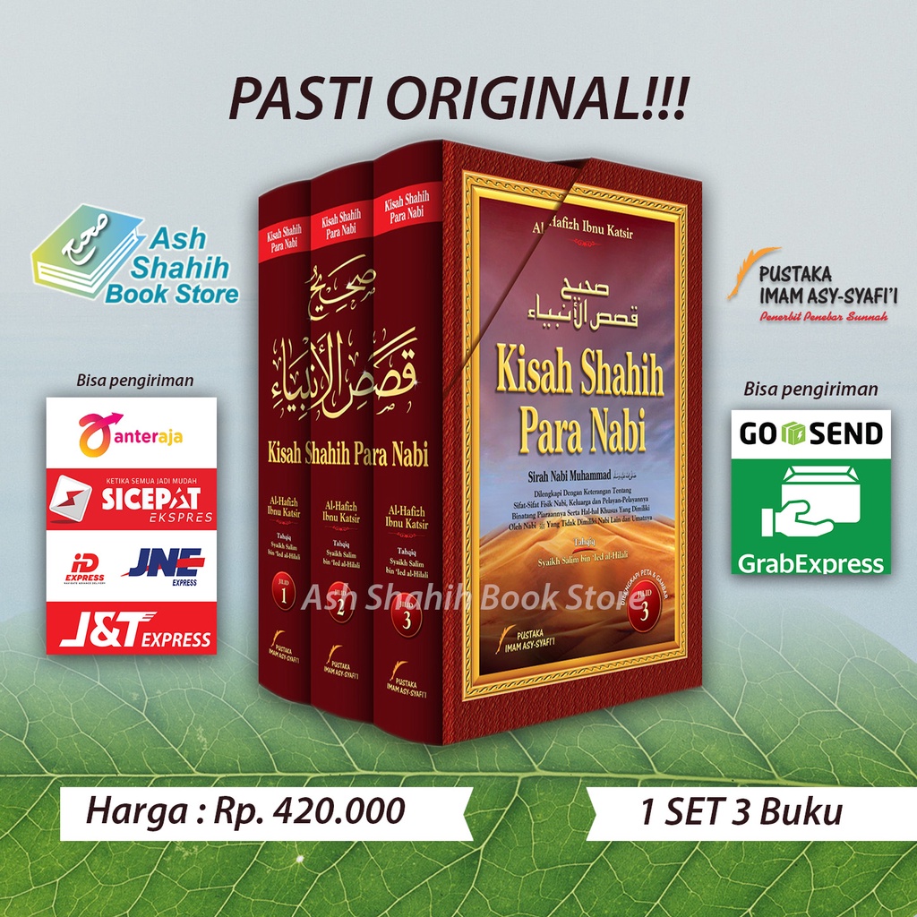 Jual Kisah Shahih Para Nabi 1 Set 3 Jilid Original - Syaikh Salim bin ...