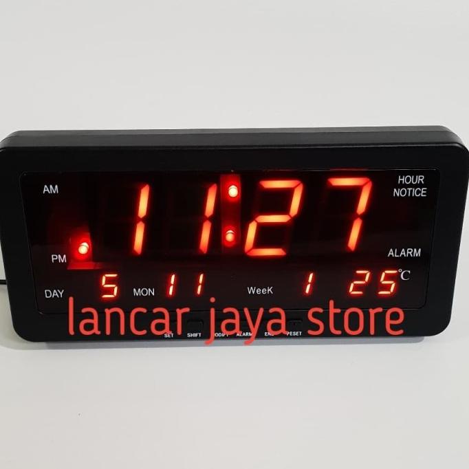 Jual Jam Meja Digital LED / Wall Clock Digital Merah tersedia stok ...