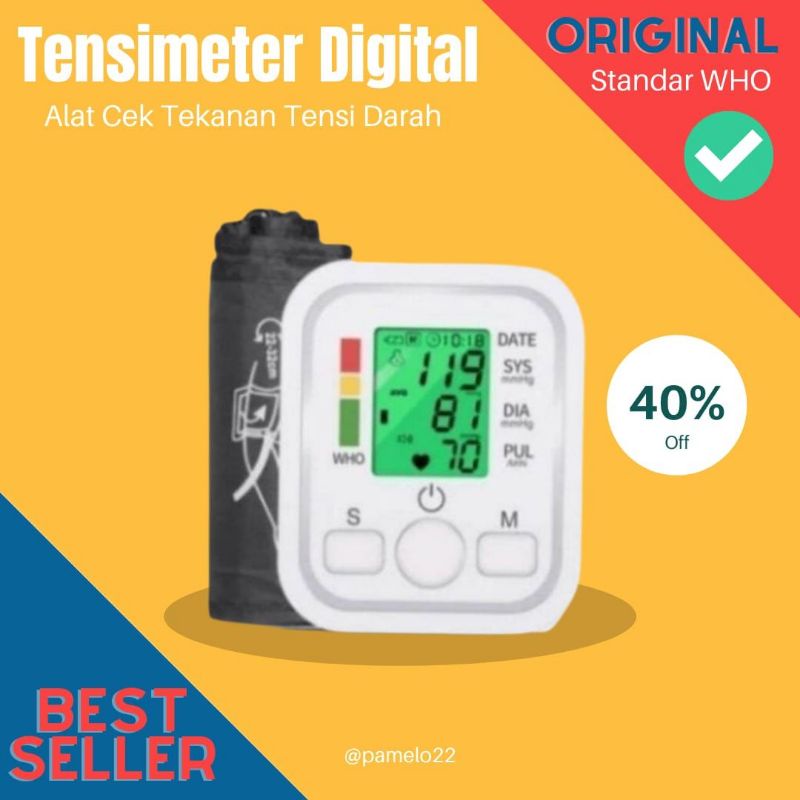 Jual Tensimeter Digital/ Alat Tensi Darah Digital/Alat Ukur Tekanan ...