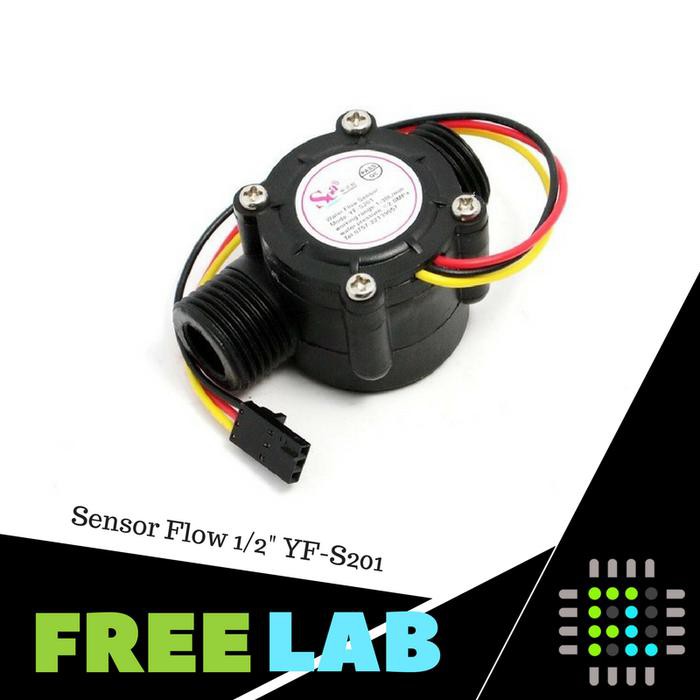 Jual Sensor Aliran Air High Precision Water Flow Sensor 1/2" YF S201 ...