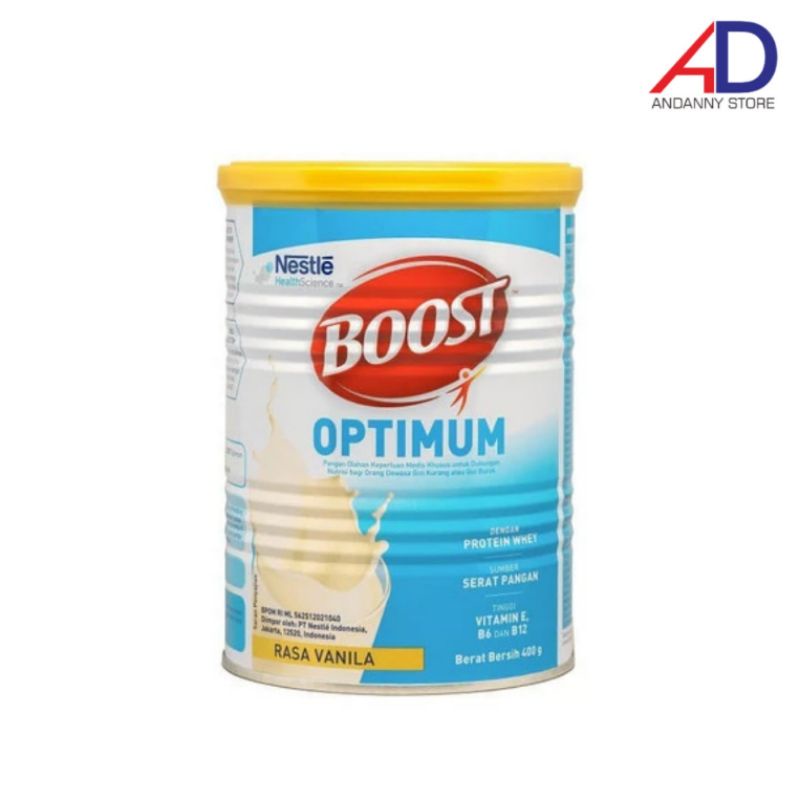 Jual NESTLE NUTREN BOOST OPTIMUM 400GR RASA VANILA / SUSU NUTRISI ...