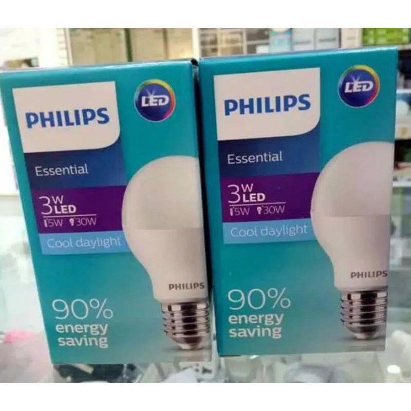 Jual PHILIPS LED 3WATT essential cool daylight | Shopee Indonesia