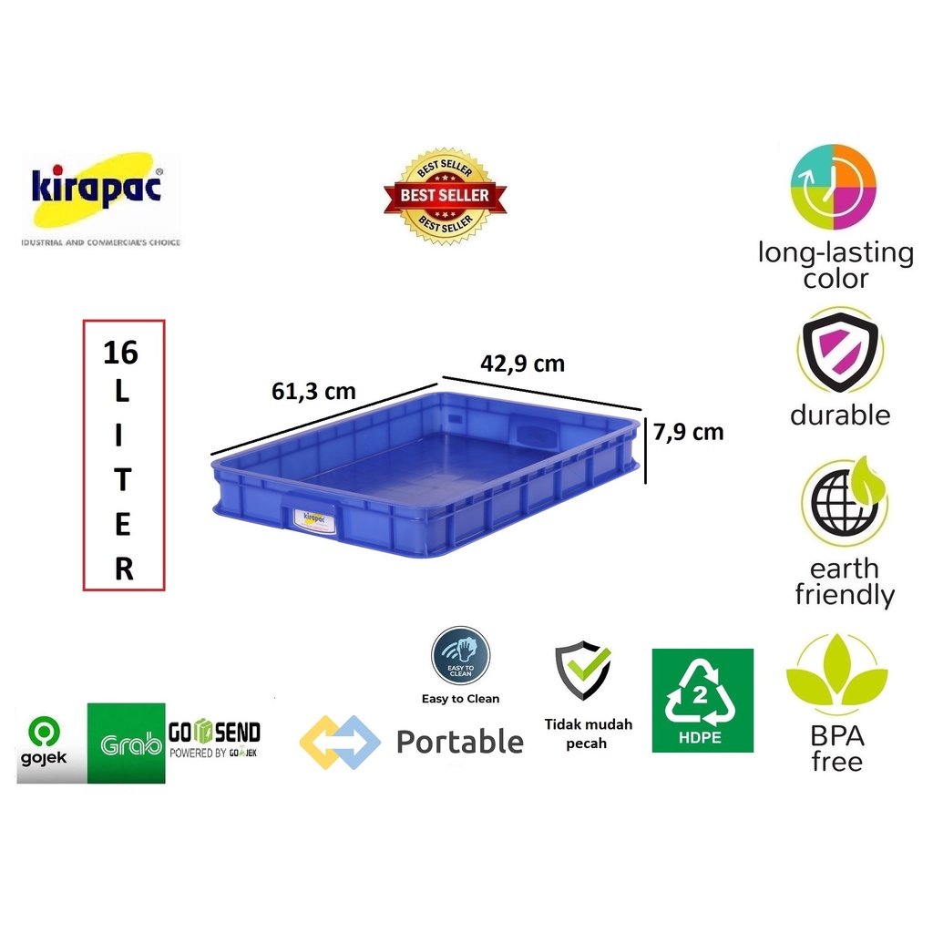 Jual KIRAPAC Industrial Container / Tempat Donat / Roti 7251 PLS (16 ...