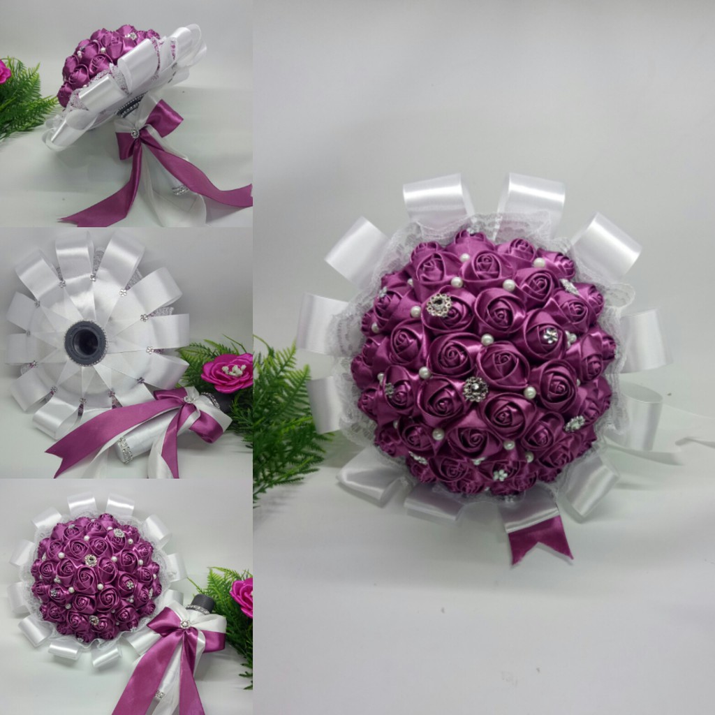 Jual Buket Bunga mutiara kaca /hand cuket/bunga tangan pengantin/bunga ...