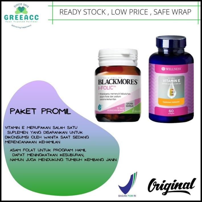 Jual Paket Promil - Wellness Vit E Isi 60 & Blackmores I-Folic | Shopee ...