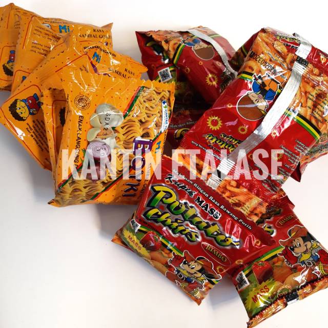 Jual Mi Boyki & Potato Chips - PAKET "SNACK MURAH" Jajanan Jadul SD ...