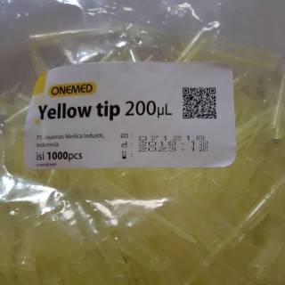 Jual Yellow Tips Micropipet Tips Kuning Onemed isi 1000pcs , Yellow Tip ...