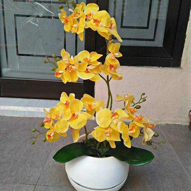 Jual BUNGA ANGGREK LATEX 4 TANGKAI anggrek hias anggrek artificial ...