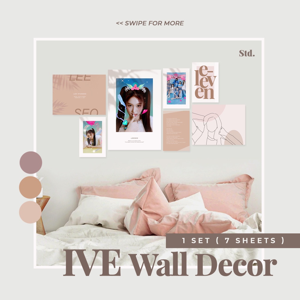 Jual IVE Wall Decor kpop poster minimalist aesthetic hiasan dinding dekorasi kamar dekor ...