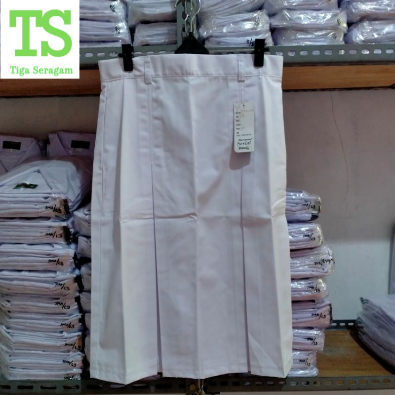 Jual Rok Span Pendek SMP PUTIH Seragam Sekolah Indonesia|Shopee Indonesia