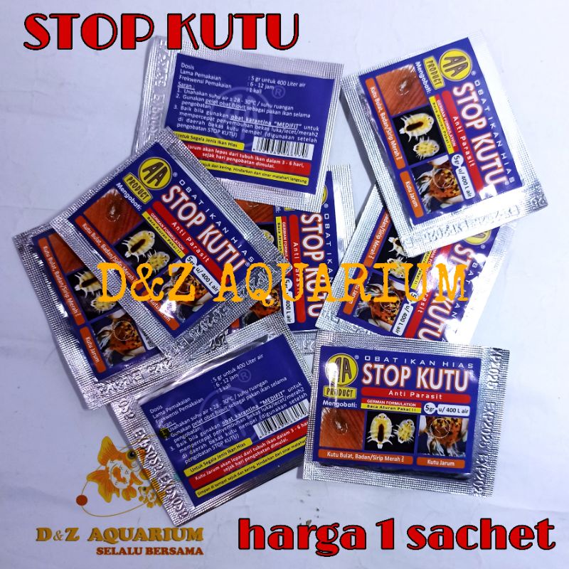 Jual STOP KUTU IKAN Obat Basmi Kutu Ikan Hias Anti Parasit Bulat Jarum ...