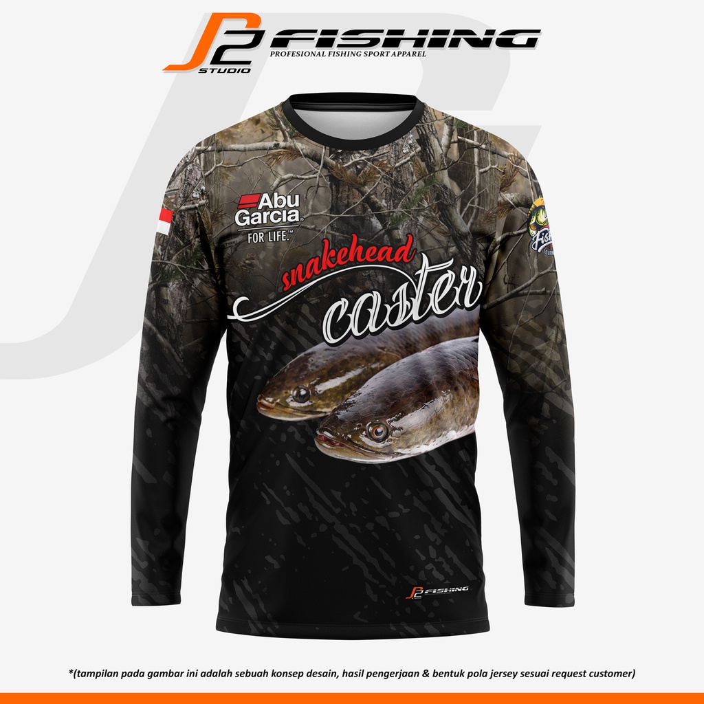 Jual Jersey Custom Mancing Dryfit Premium SNAKEHEAD CASTER Lengan Panjang Indonesia|Shopee Indonesia