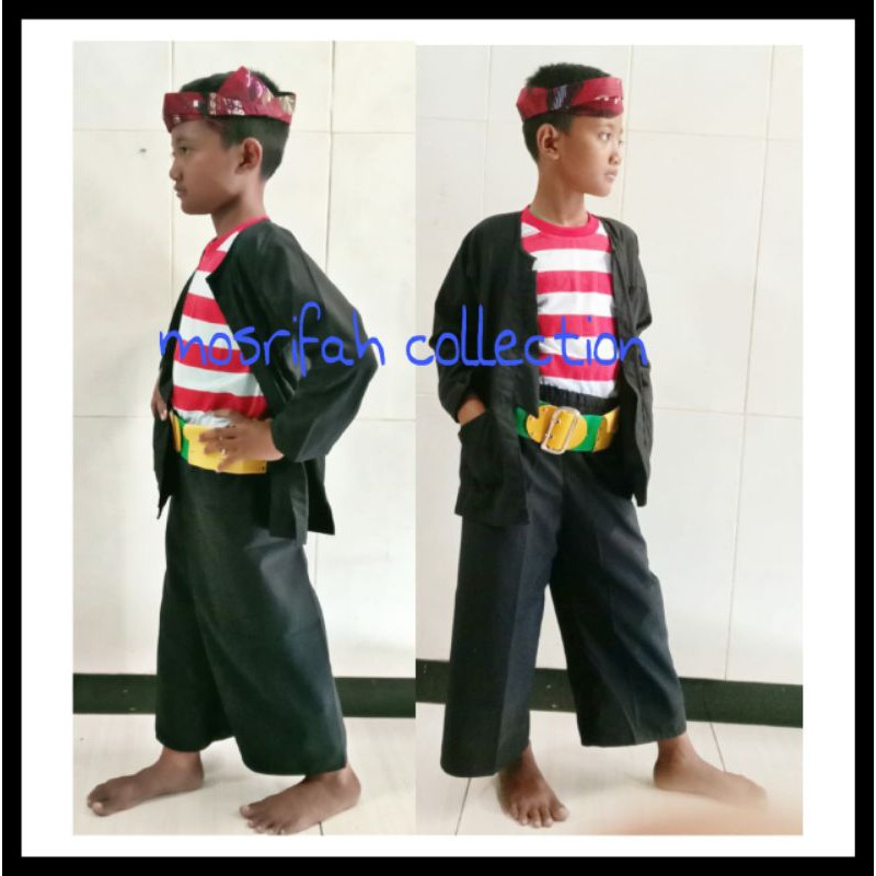 Jual Baju Adat Madura/Baju Pak Sakera Anak komplit Indonesia|Shopee ...