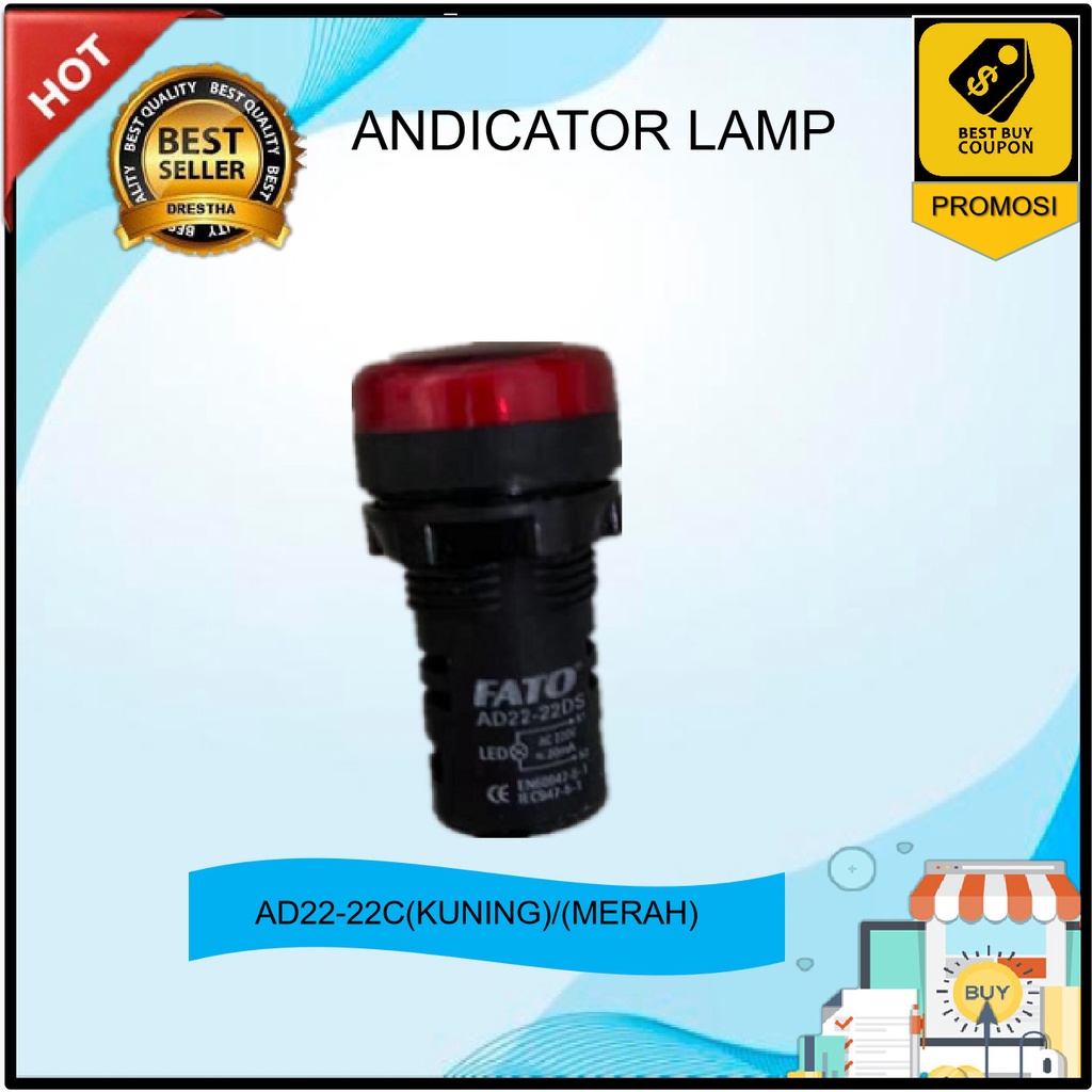 Jual Pilot Lamp AD22-22 220VAC MURAH - BERKUALITAS BAGUS/INDICATOR LAMP ...