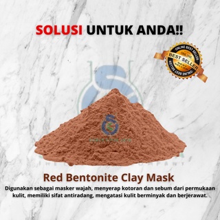 Jual Red Bentonite Clay / Lempung Bentonit Merah 100 gram | Shopee ...