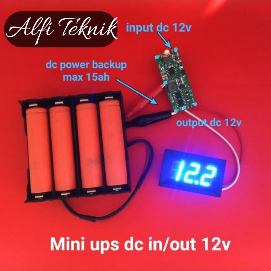Jual Modul UPS DC power backup auto charge 18650 5v 9v 12v | Shopee Indonesia