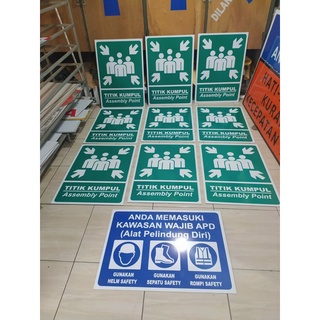 Jual Rambu Titik Kumpul | Sign Assembly Point. Plat ACP Tebal 3 mm ...