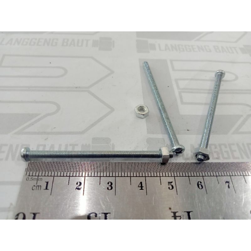 Jual Baut Mur JP M3x50 / Baut Obeng Plus Kepala Bulat 3mm Panjang 5cm | Shopee Indonesia