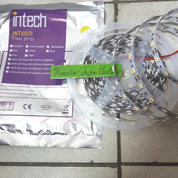 Jual Lampu LED Strip INTECH IP33 5050 12V Kuning / WarmWhite Indoor ...