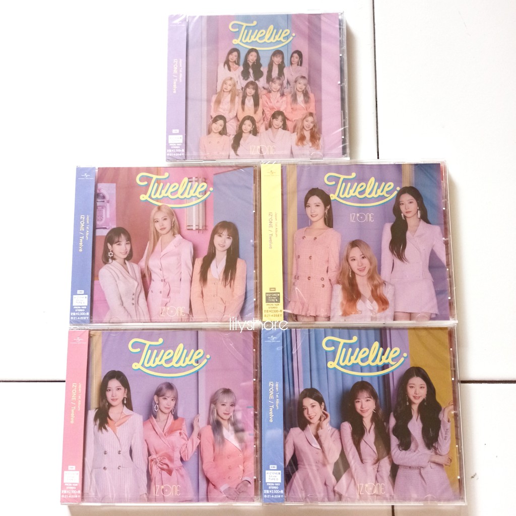 Jual IZ*ONE Twelve Wizone ver A B C D 1st Japan Album IZONE Indonesia ...