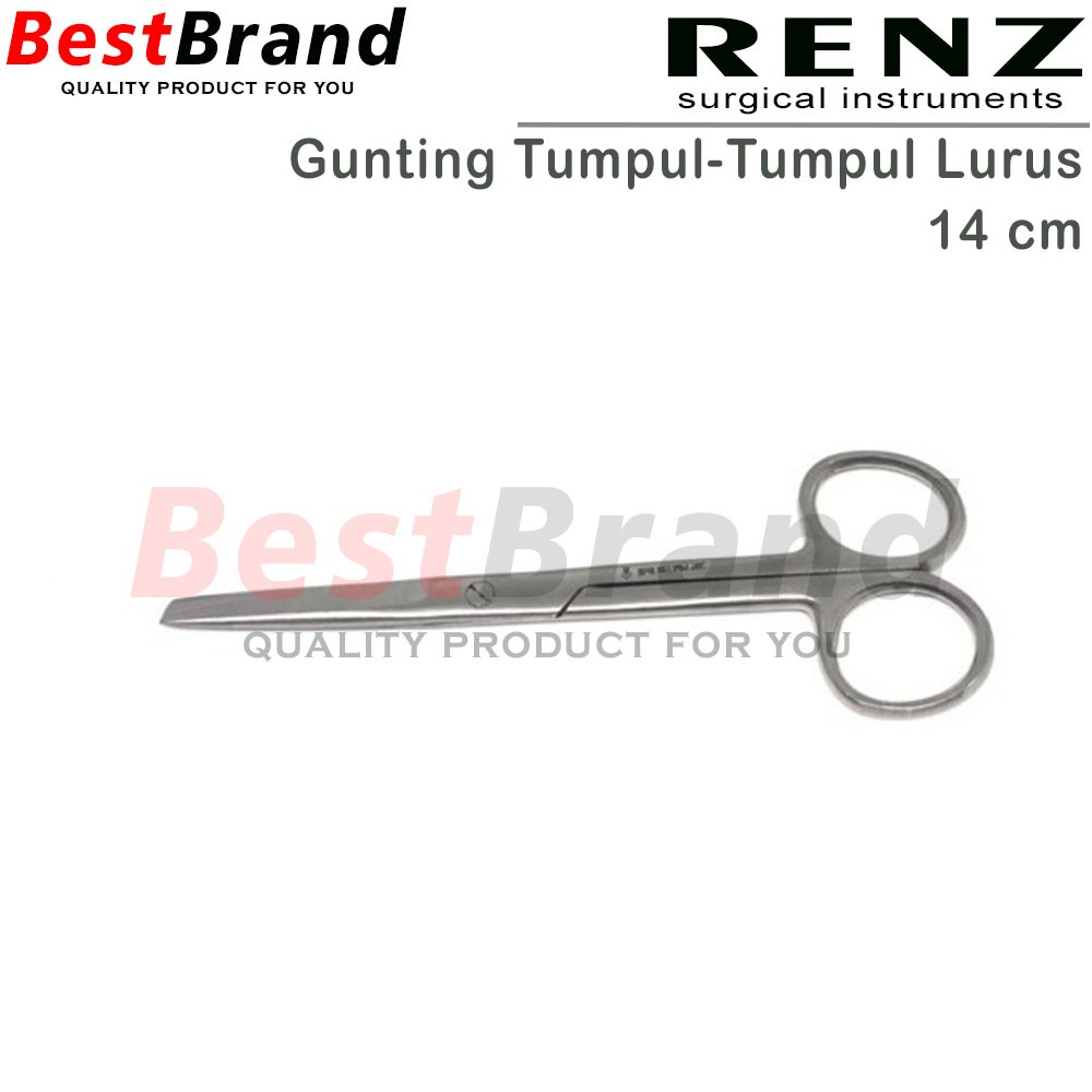 Jual RENZ Gunting Operasi Tumpul Tumpul Lurus 14 cm | Shopee Indonesia