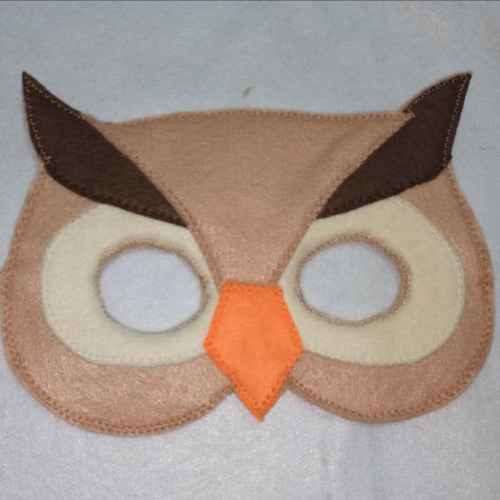 Jual Topeng Hewan Burung Hantu Owl Felt Mask Kostum Pentas Drama Anak ...