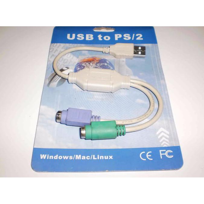Jual Konverter Cable PS/2 to USB ( Adapter untuk Keyboard dan Mouse PS/2 ) | Shopee Indonesia