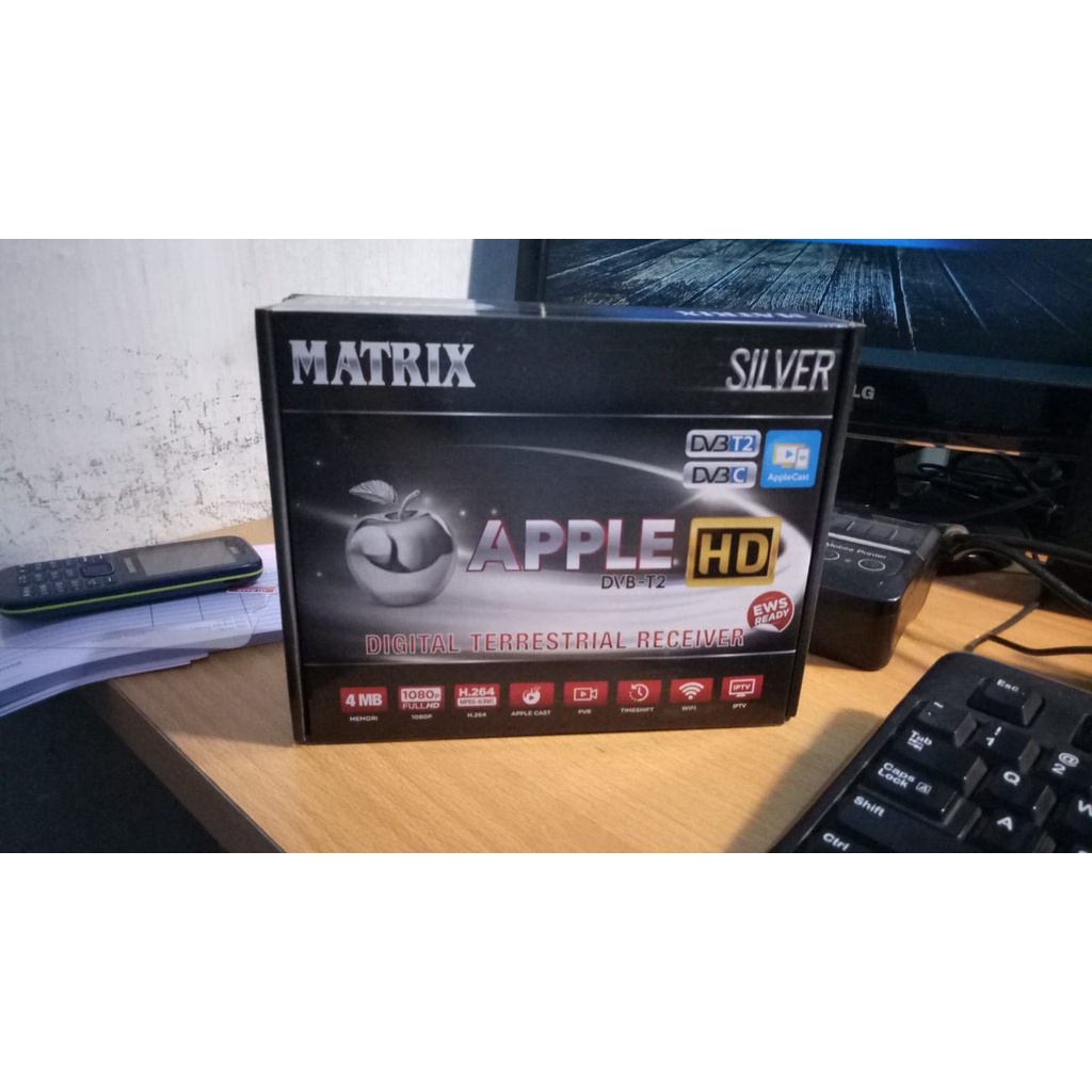 Jual SET TOP BOX (STB) MATRIX APPLE SILVER TV DIGITAL RECEIVER DVB T2 ...