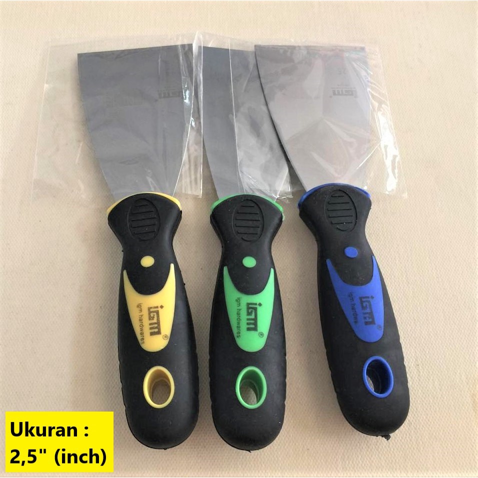 Jual KAPI CAT GG KARET IGM 2 1/2" (inch) / KAPE CAT / SCRAPPER / KAPE PISAU DEMPUL GAGANG KARET ...