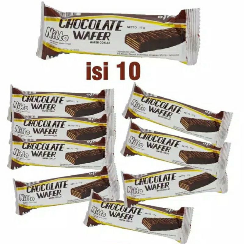 Jual NITTO WAFER COKLAT CHOCOLATE NISSIN SNACK CAMILAN GOODIE BAG ULTAH ...