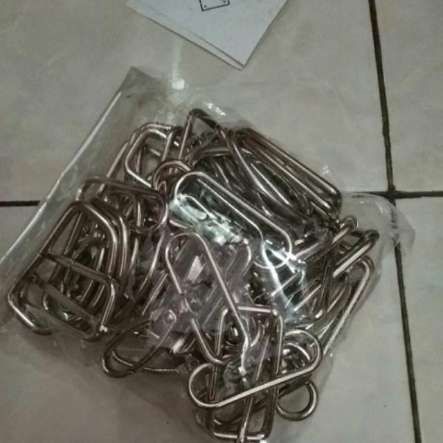 Set Ring Besi 4cm 40mm Ring Kait Ring D Jalan SRE Kotak Ring Tas Nickel ...