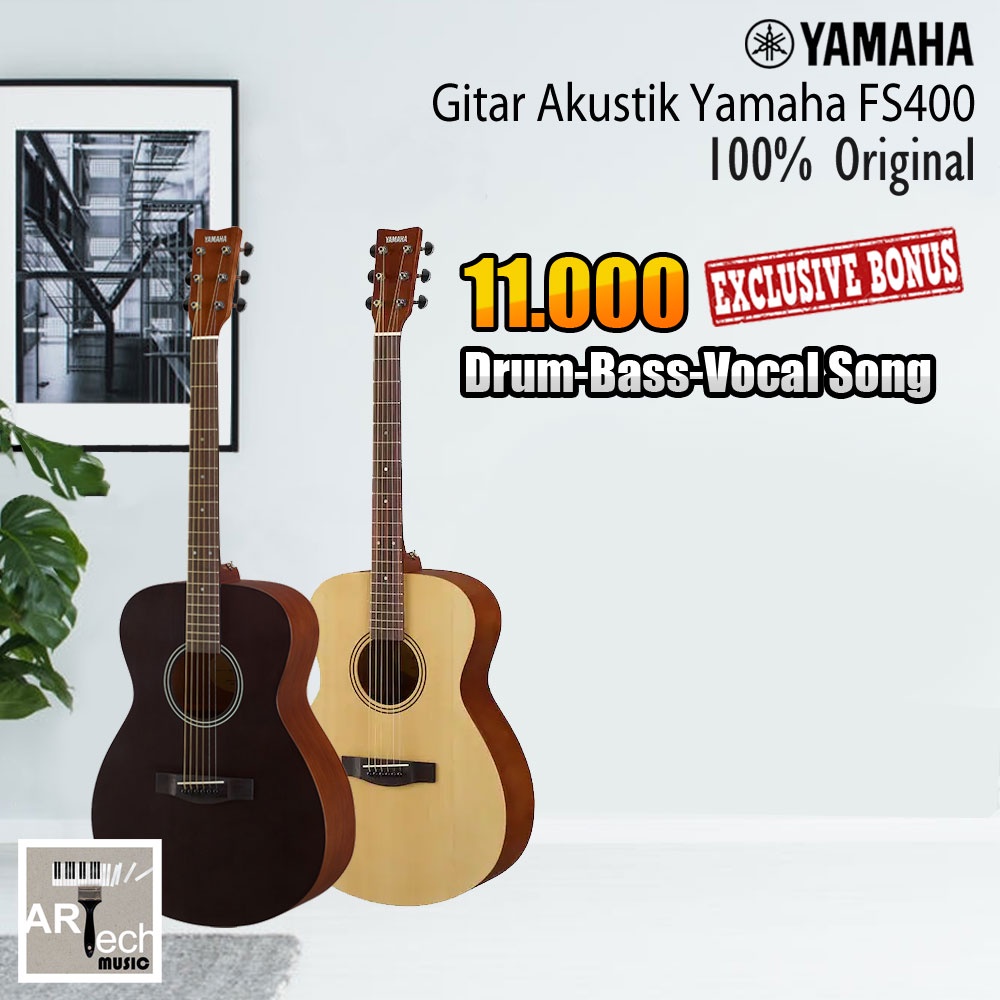 Jual Gitar Akustik Yamaha FS400 Original / FS 400 Acoustic Guitar | Shopee Indonesia