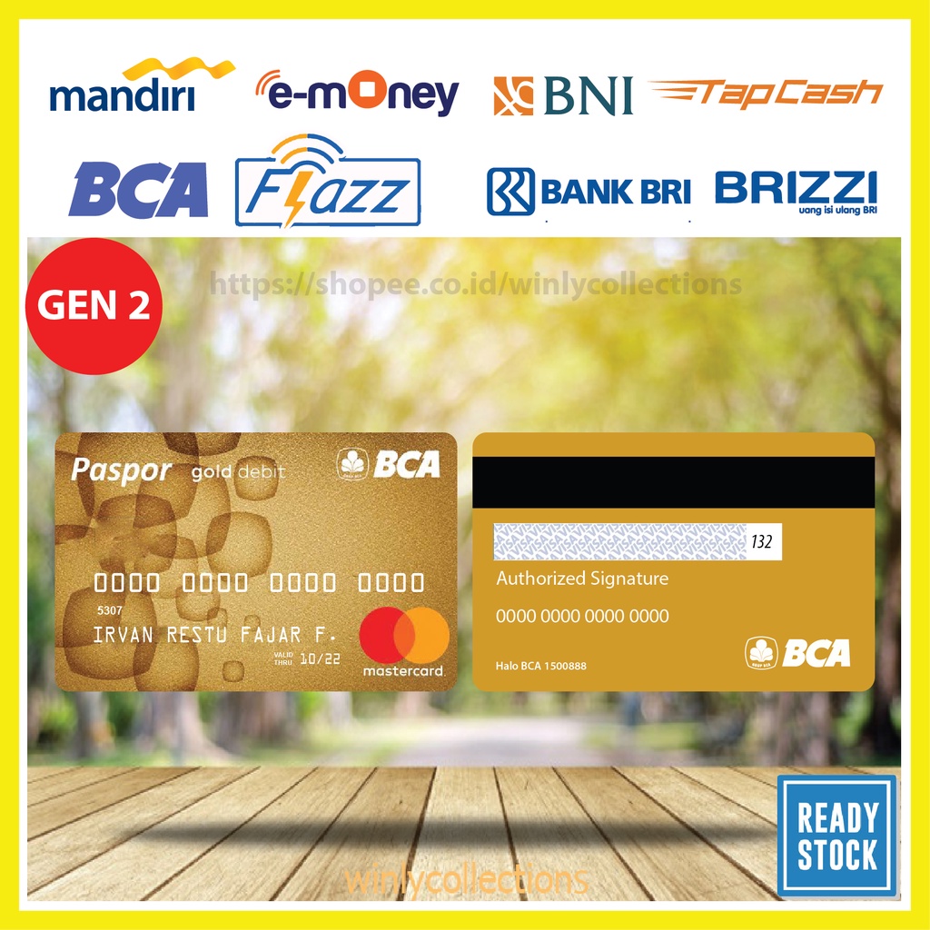 Jual EMONEY E TOLL GEN 2 DESIGN CREDIT CARD GOLD CARD E MONEY TERBARU ...