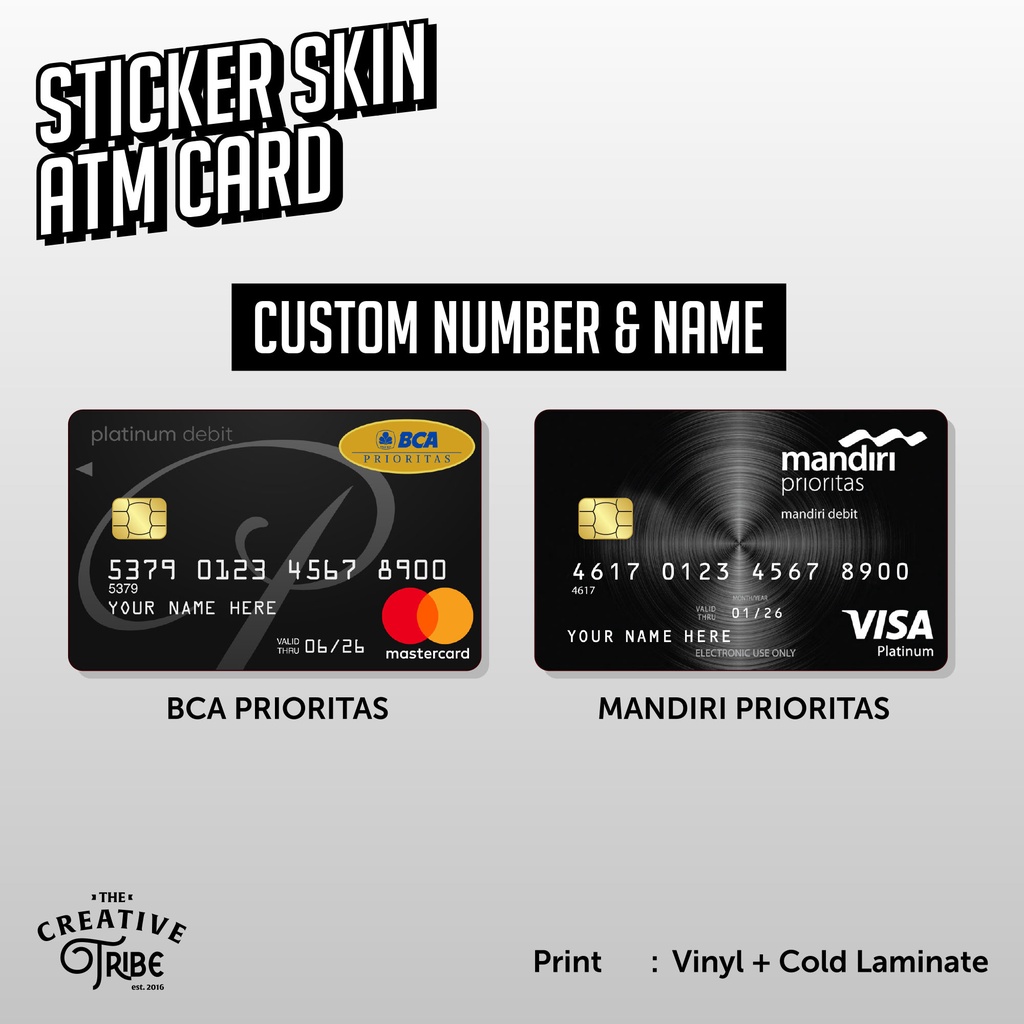 Jual Custom Fake Prioritas - Sticker Skin Card - Vinyl ATM Debit Credit ...