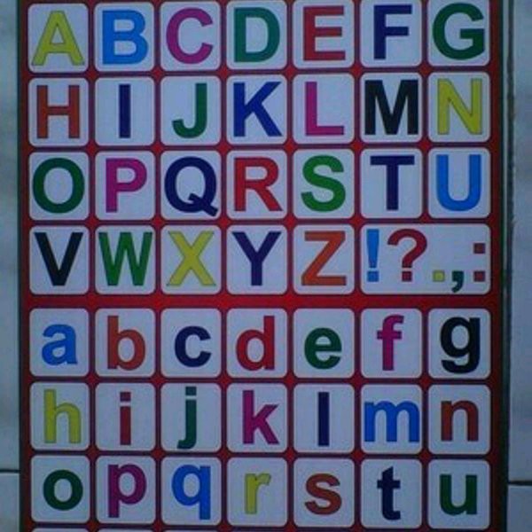 Jual Jual Poster Abjad Belajar Membaca ABCD Huruf Kapital dan Huruf ...