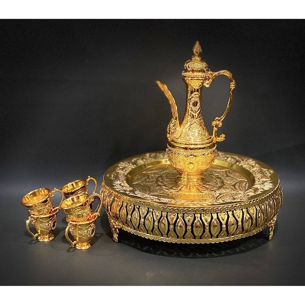 Jual Teko Arab Aladin Set 7 Warna Emas Ornament High Stand | Shopee ...