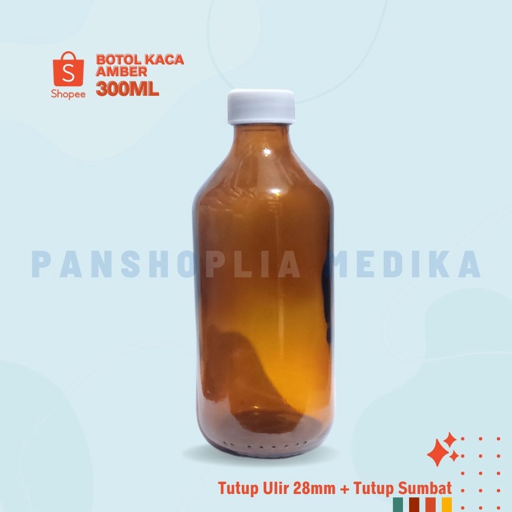 Jual Botol Kaca 300ml / Botol Kaca Coklat 300 ml / Botol Amber 300ml ...
