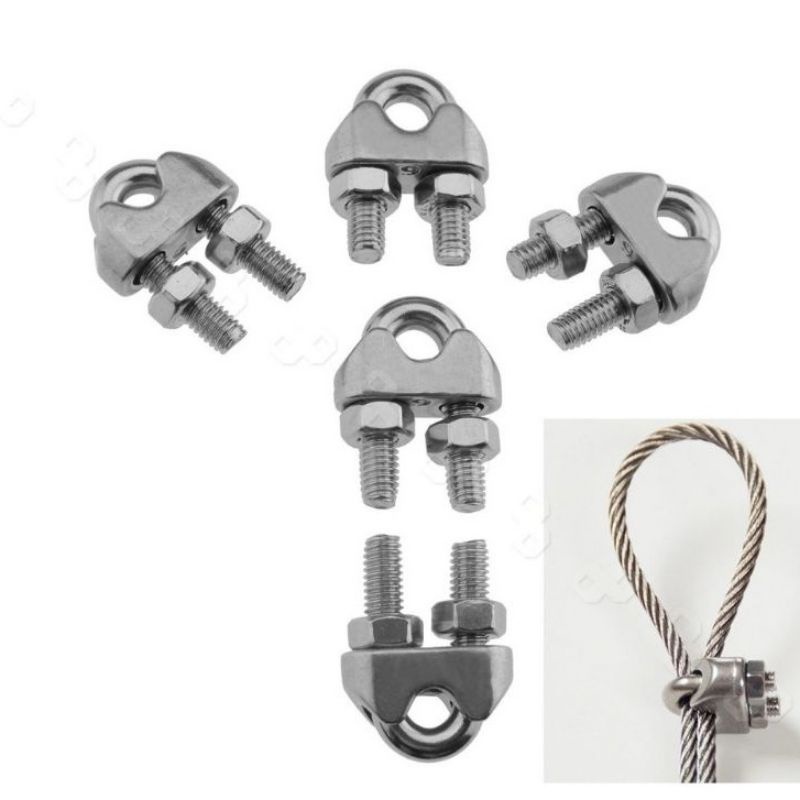 Jual KLEM SELING 6 MM / KLEM SELING WIRE CLIP 6MM / KUKU MACAN 6 MM ...