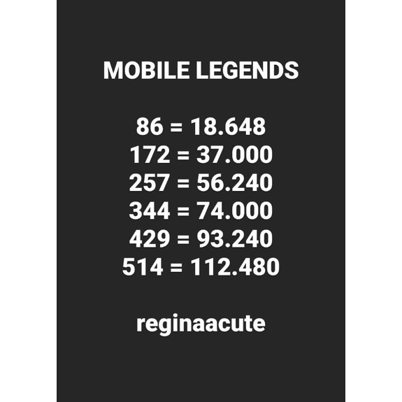 Jual TOPUP MLBB DIAMOND MOBILE LEGENDS FAST TOP UP DIAMONDS DM ML ...