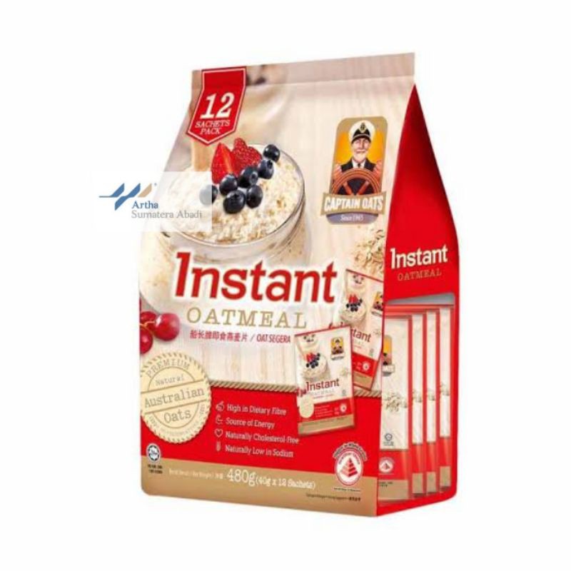 Jual CAPTAIN OATS INSTANT OATMEAL SACHET (12 X 40 G) | Shopee Indonesia