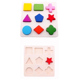 Jual Puzzle kayu bentuk geometri | Shopee Indonesia