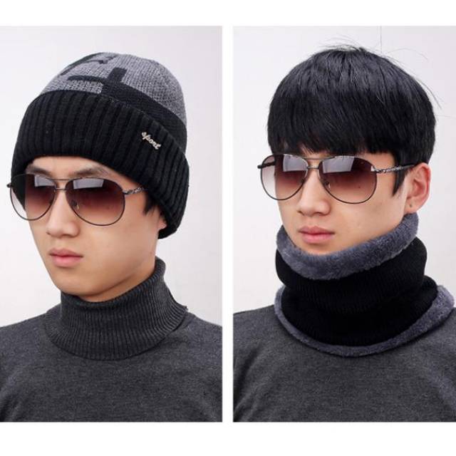 Jual Topi Kupluk Rajut Syal Musim Dingin Winter | Shopee Indonesia