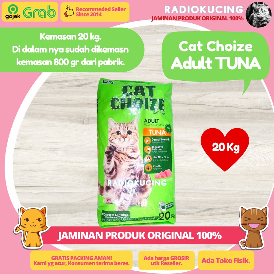 Jual Cat Choize Adult TUNA 20 Kg Cat Food Makanan Kucing Bebas Babi No ...