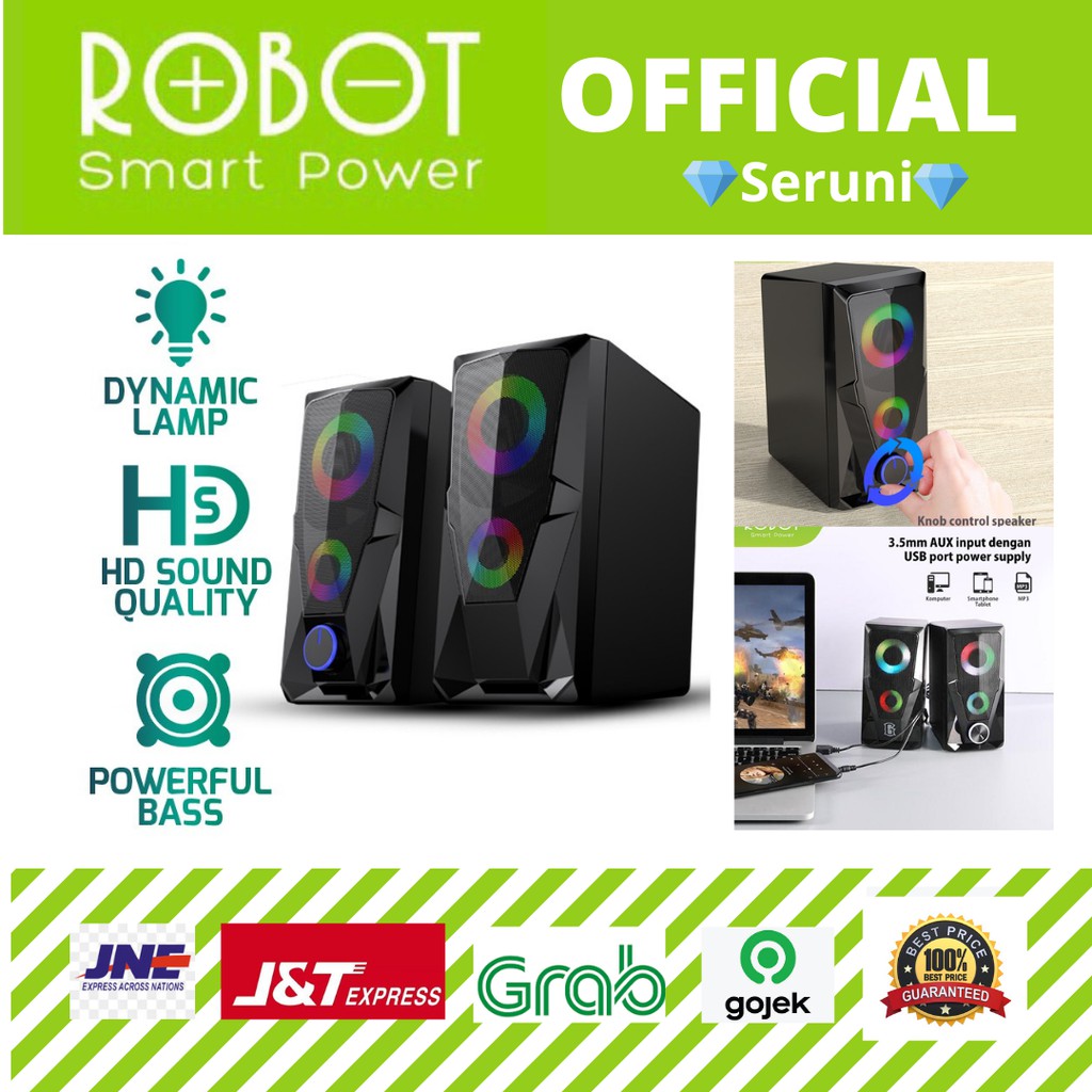 Jual (ROBOT) Speaker Aktif ROBOT RS200 Stereo Gaming 3.5mm Indonesia ...