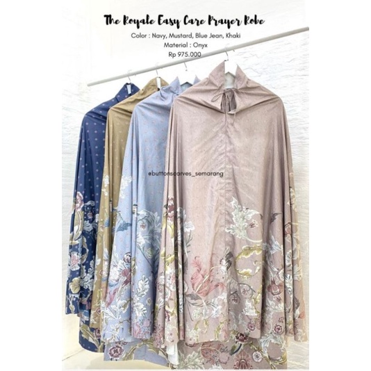 Jual Buttonscarves Prayer Robe Tapis Blume Chain Royal Easy Care The ...