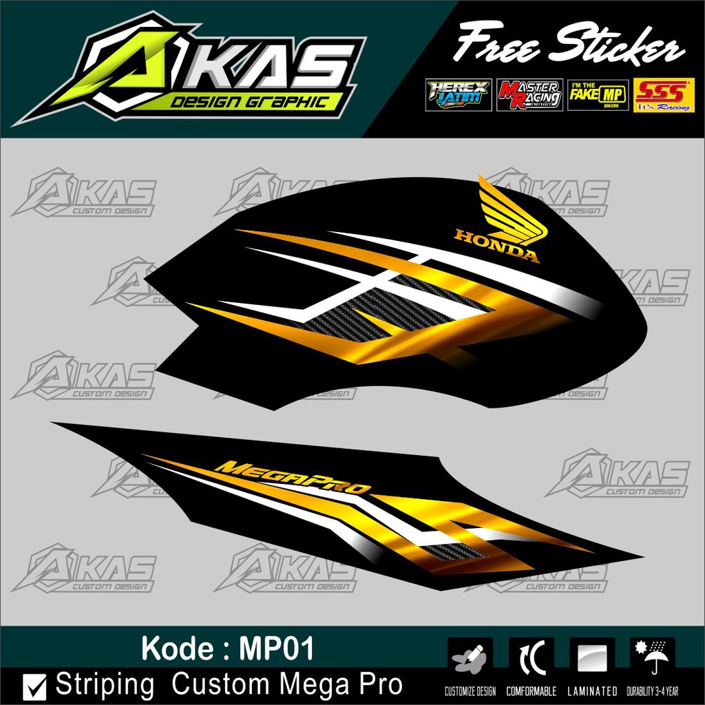 Jual Striping Variasi Megapro Primus Murah + Bonus Sticker Racing kode ...