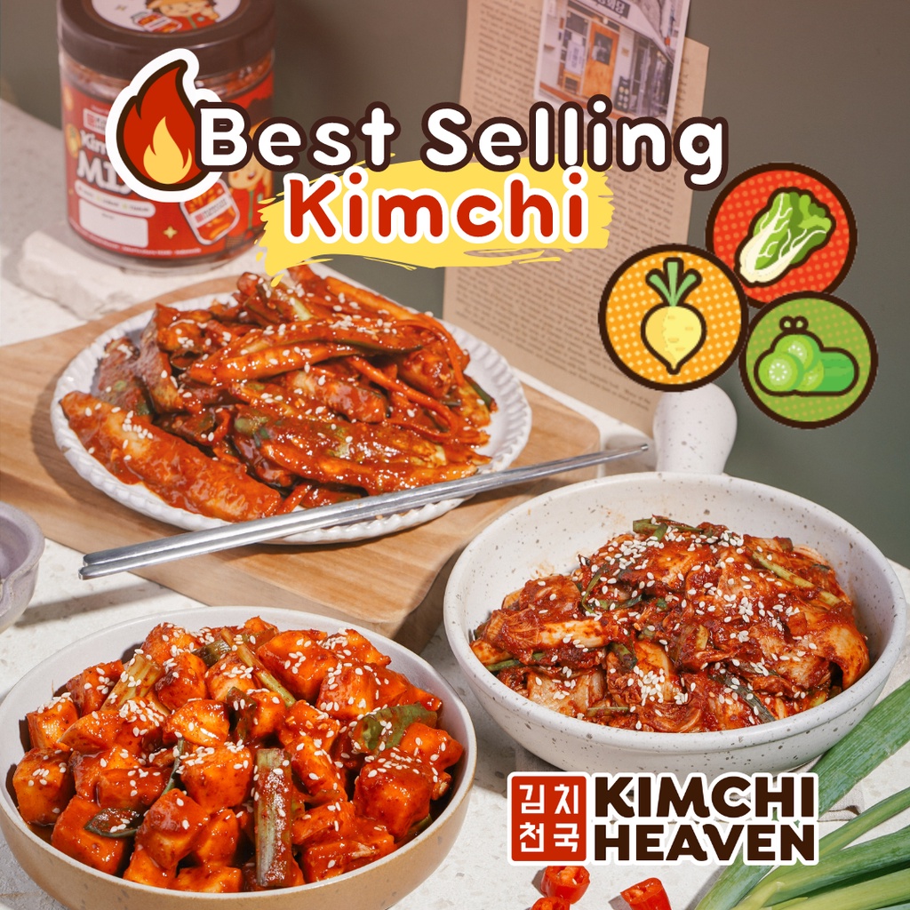 Jual Kimchi Sample Size 150g/200g/ 250g Sawi Lobak Timun Daun Bawang ...