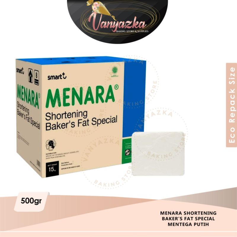 Jual Mentega Putih/Menara Shortening Baker's Fat Special 500gr | Shopee ...
