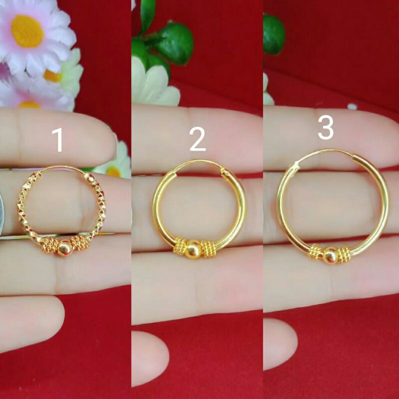 Jual ANTING BULAT LAPIS EMAS 24K | Shopee Indonesia